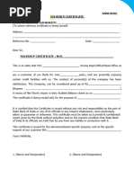Solvency Certificate Format Sample | PDF | Finance & Money Management