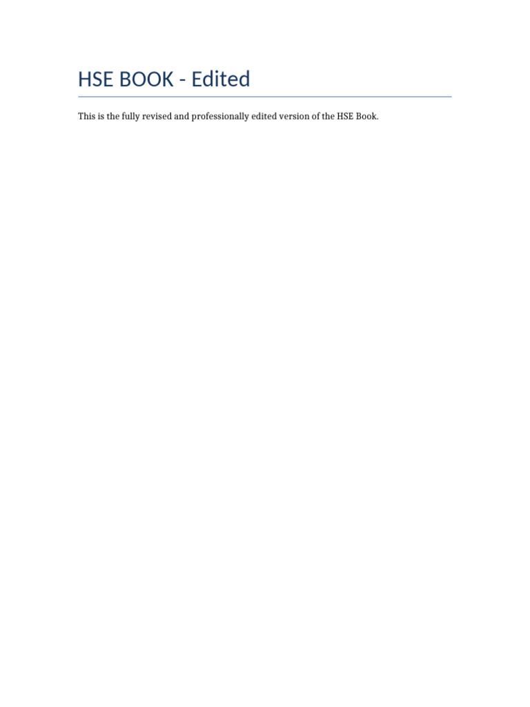Hse Book Edited | PDF