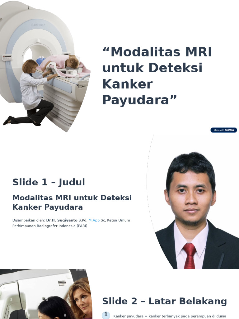 Modalitas MRI Untuk Deteksi Kanker Payudara | PDF