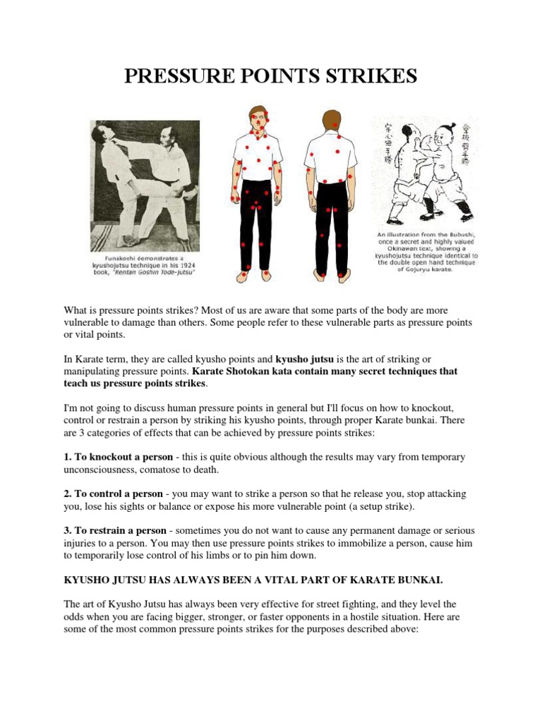 Pressure Points Strikes | PDF | Self-Improvement | Wellness