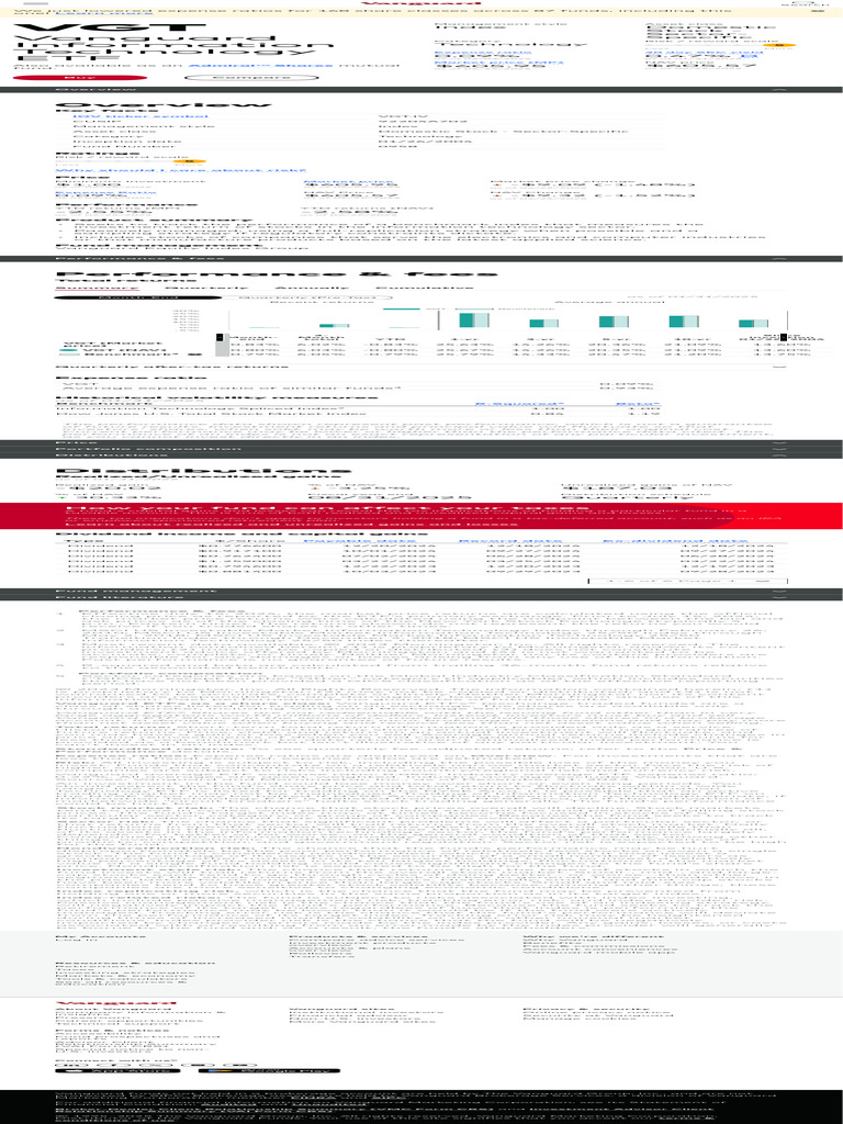 Vanguard VGT ETF Fact Sheet 2025 | PDF | Investment Fund | Exchange ...