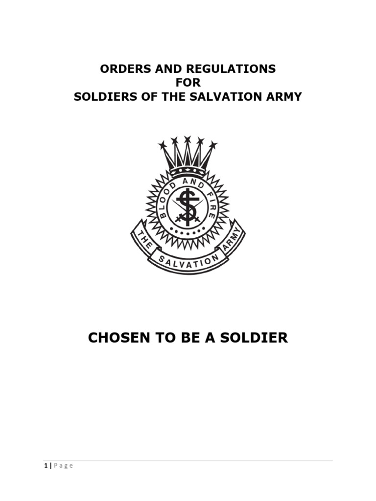 Orders for Salvation Army Soldiers | PDF | Creed | Salvation