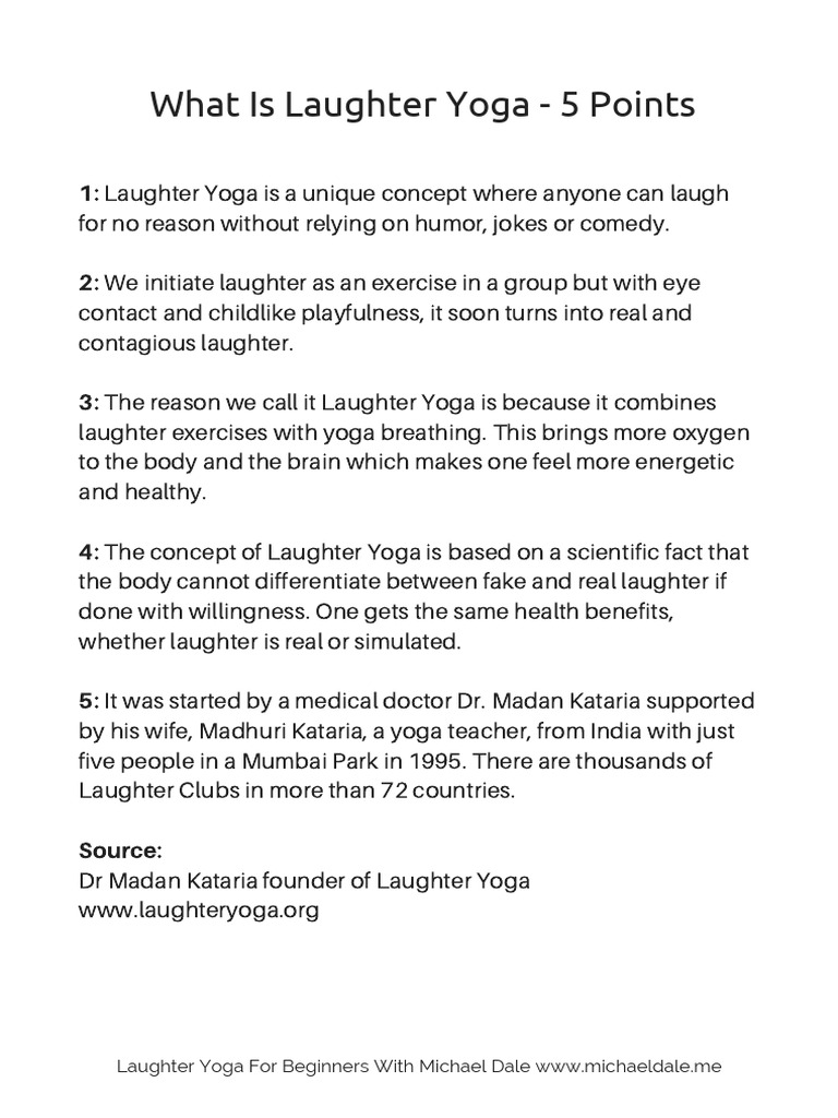 Laughter Yoga Exercises Overview | PDF