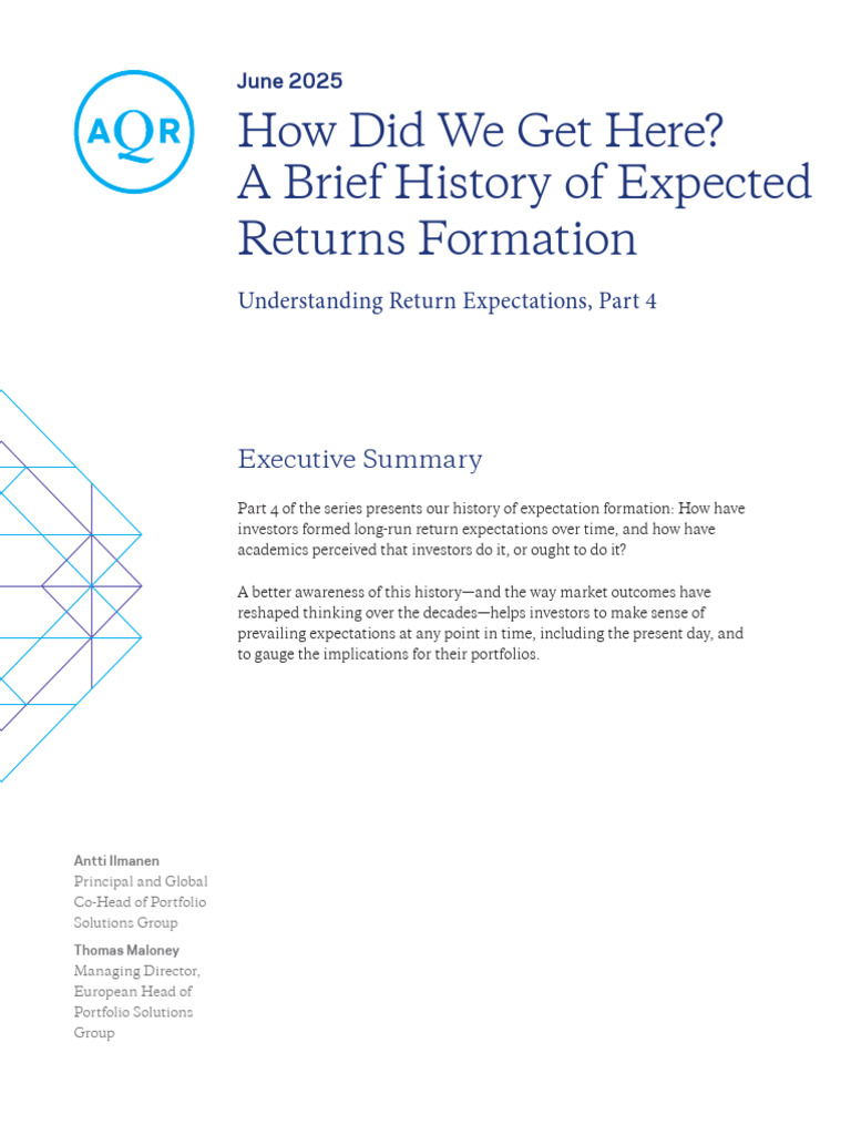 History of Expected Returns Formation | PDF | Capital Asset Pricing ...