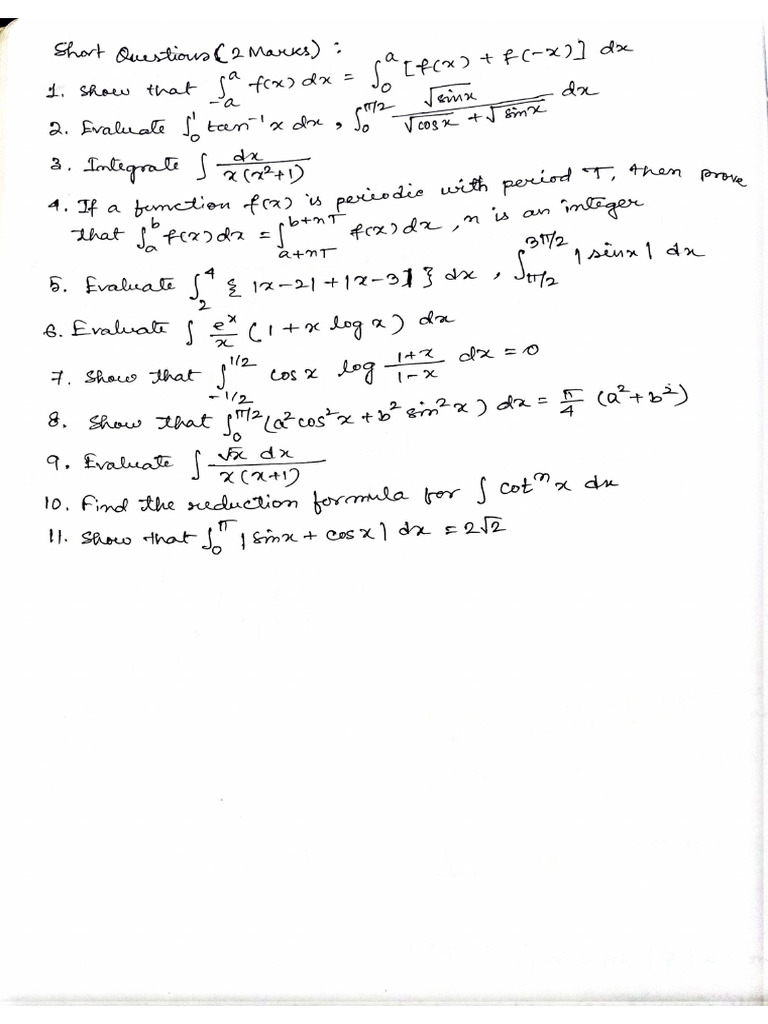 Integration. Sem2 Gen | PDF