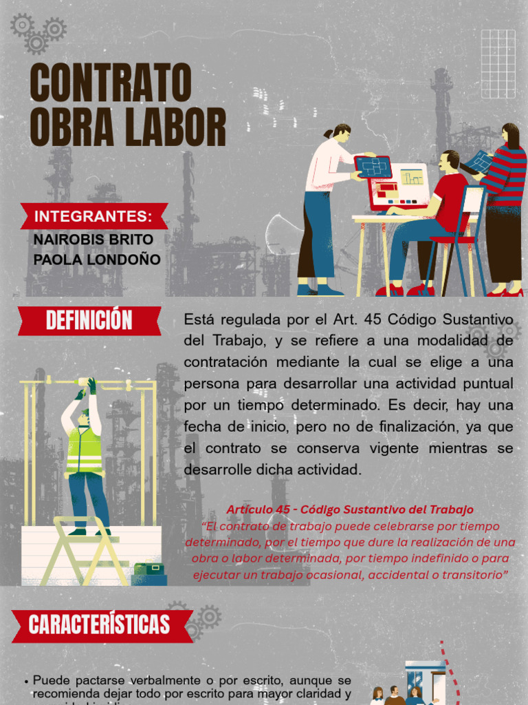 Contrato por Obra Labor y Prestaciones | PDF | Derecho laboral | Pensión