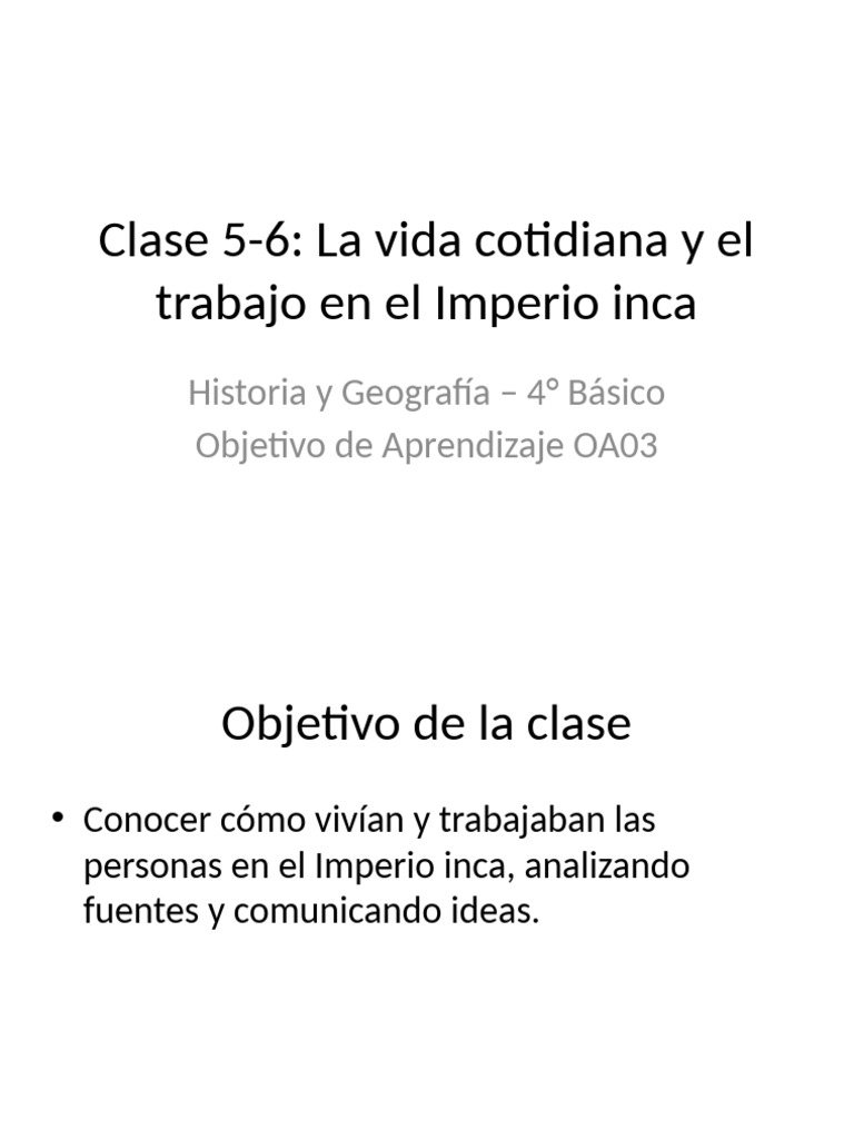 Clase5-6_Incas_Presentacion | PDF