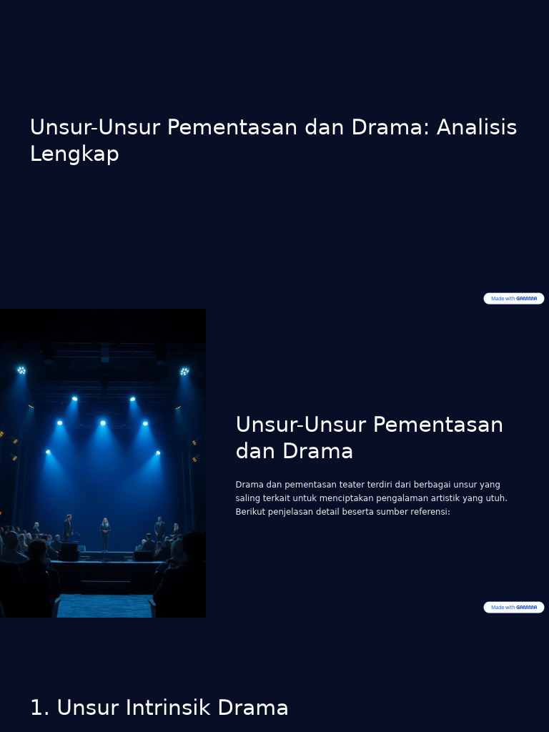 Unsur Pementasan Teater dan Drama | PDF
