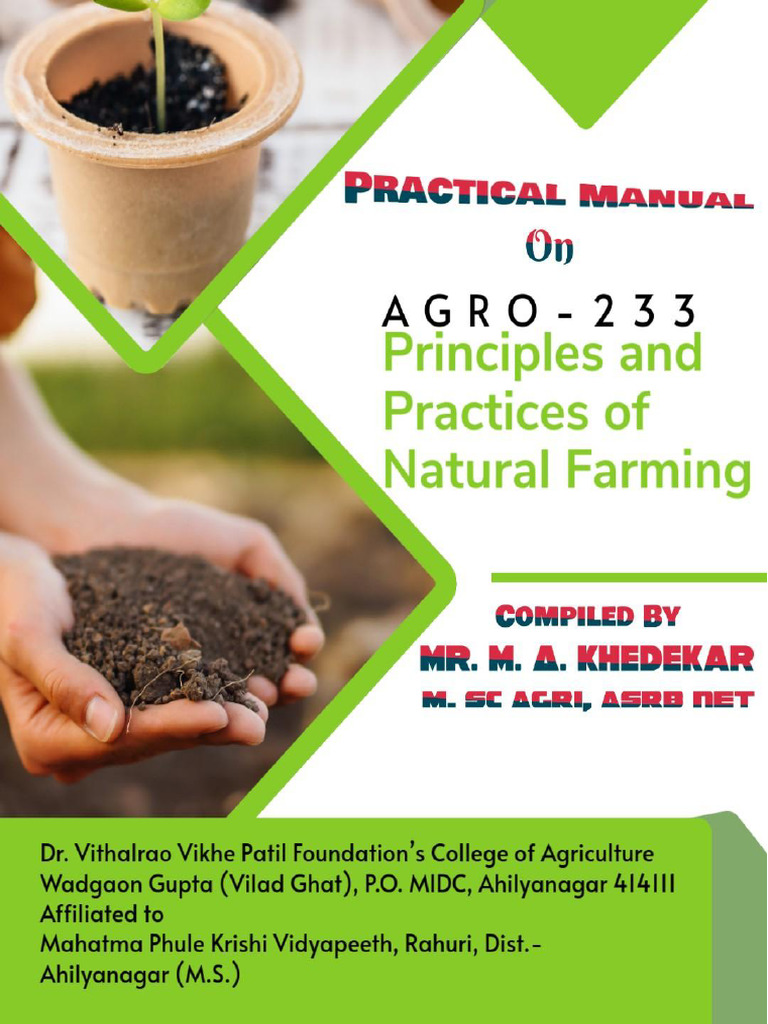 Practical Manual AGRO-233 Principles and Practices of Natural Farming ...