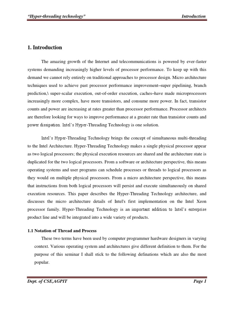 Hyper Threading | PDF | Cpu Cache | Central Processing Unit