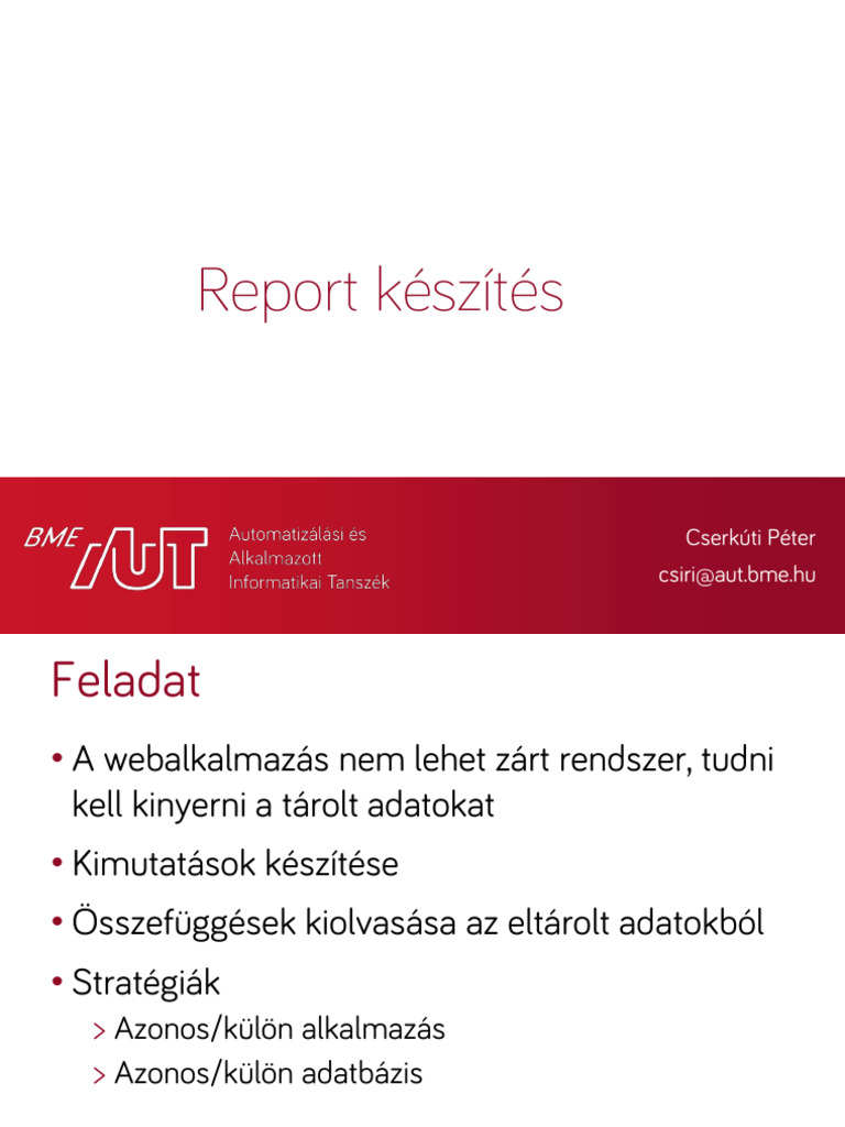 12 - Report Készítés (Prez) | PDF