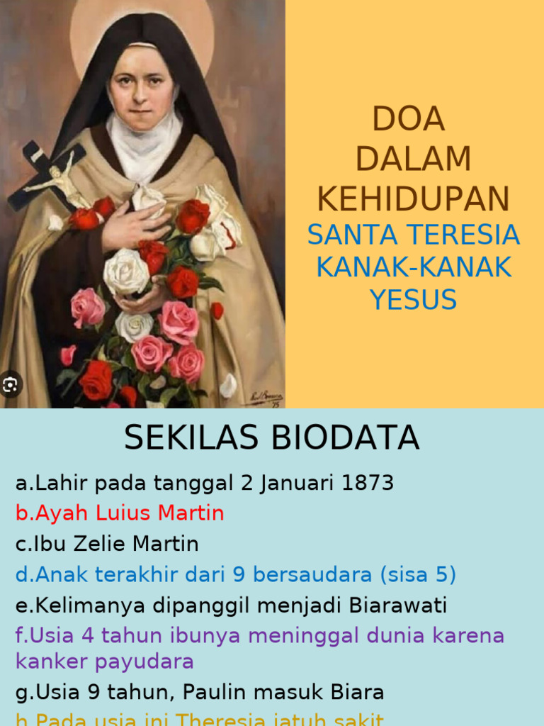 Doa dalam Kehidupan Santa Teresia | PDF