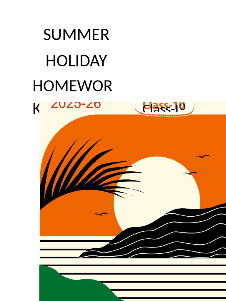 Holiday Homework Class 10 2025-26 | PDF | Homework | Climate