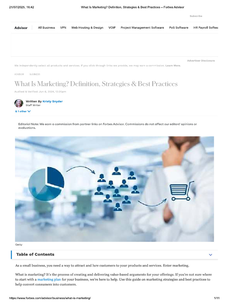 What Is Marketing - Definition, Strategies & Best Practices - Forbes ...