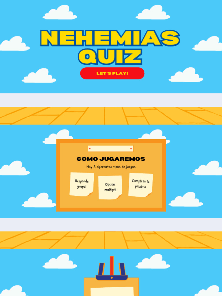 Blue and Yellow Fun Colorful Trivia Quiz Kids Game Presentation | PDF
