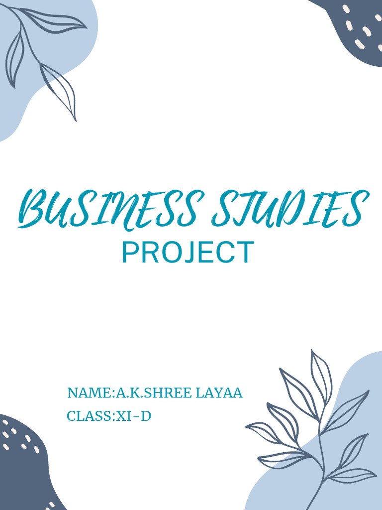 Business Studies Project | PDF | Insurance | Life Insurance