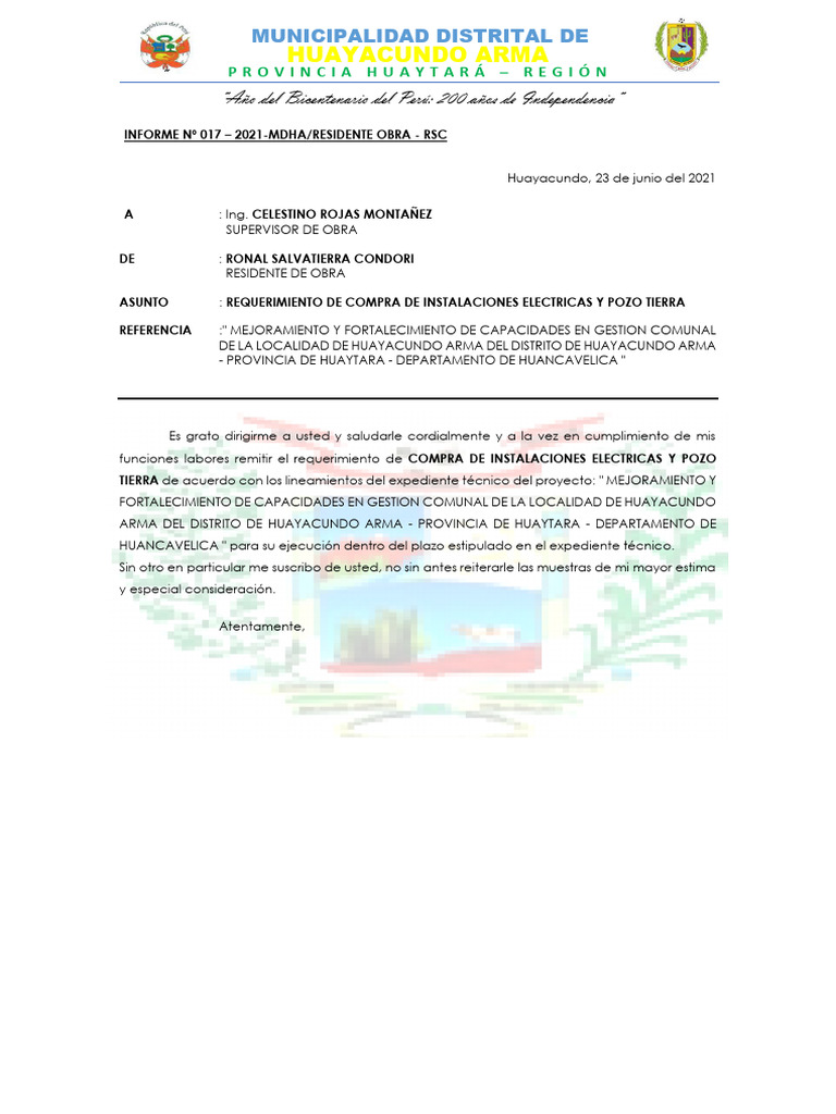 Informe #017 Electricp | PDF