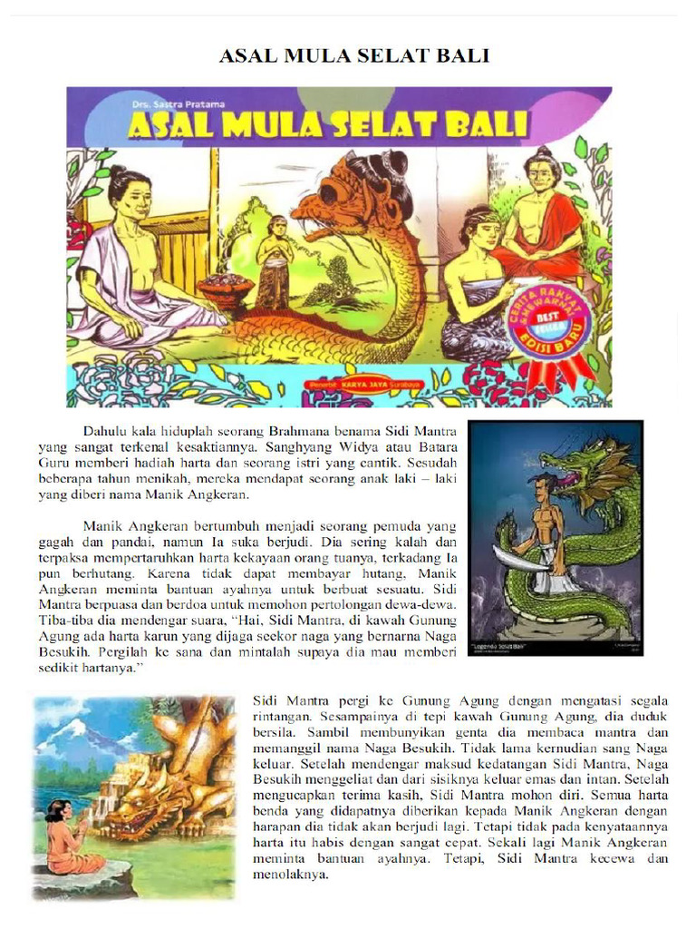 Asal Mula Selat Bali | PDF
