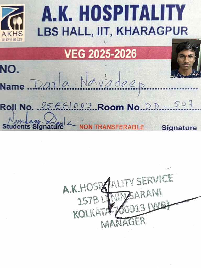 Mess Card | PDF