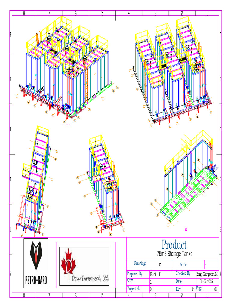 75m³ Storage Tank Isometric Drawings | PDF