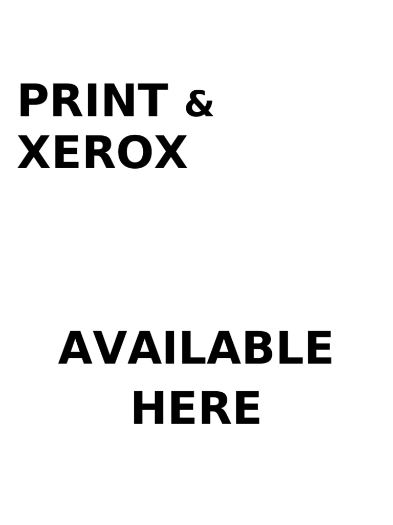 Print Xerox | PDF