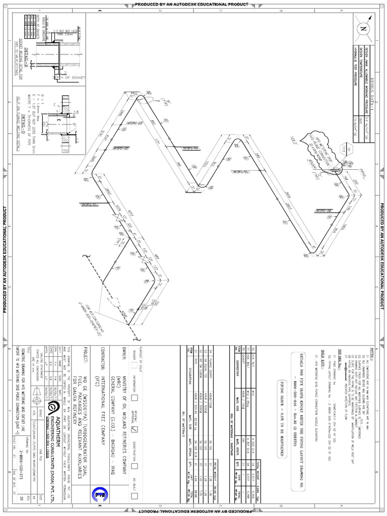 Aec Daura-3 Pipe-Dwg-Work 16. Final Isometrics - Sent 05. Hfo System 2 ...