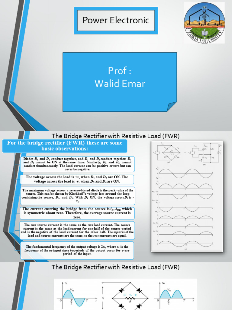 Power Electronic Full Wave Rectifier | PDF | Rectifier | Electrical ...