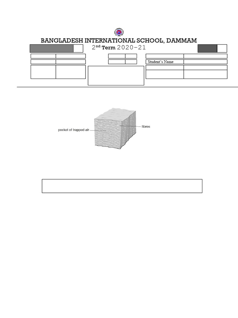 Physics Worksheet for Class VIII - Term 2 | PDF | Heat Transfer ...