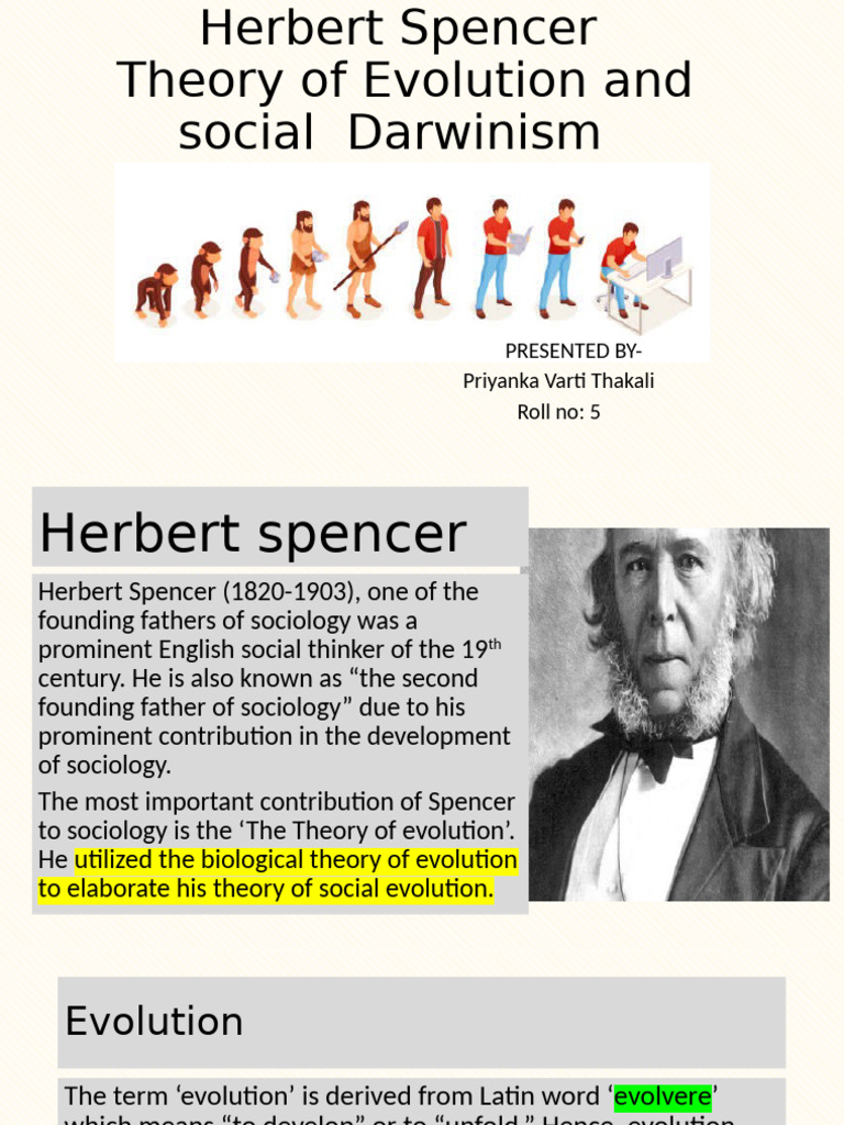 Herbert Spencer's Social Evolution Theory | PDF | Sociocultural ...