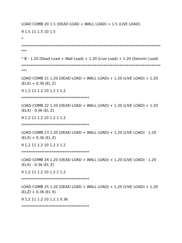 Dynamic Analysis Load Combinations | PDF | Earthquake Engineering | Structural Engineering