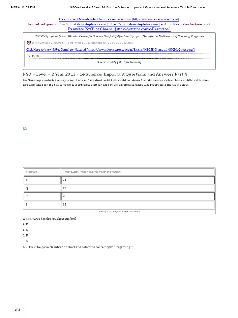 NSO Level 2 Class 5 Paper 2014 Part 4 | PDF