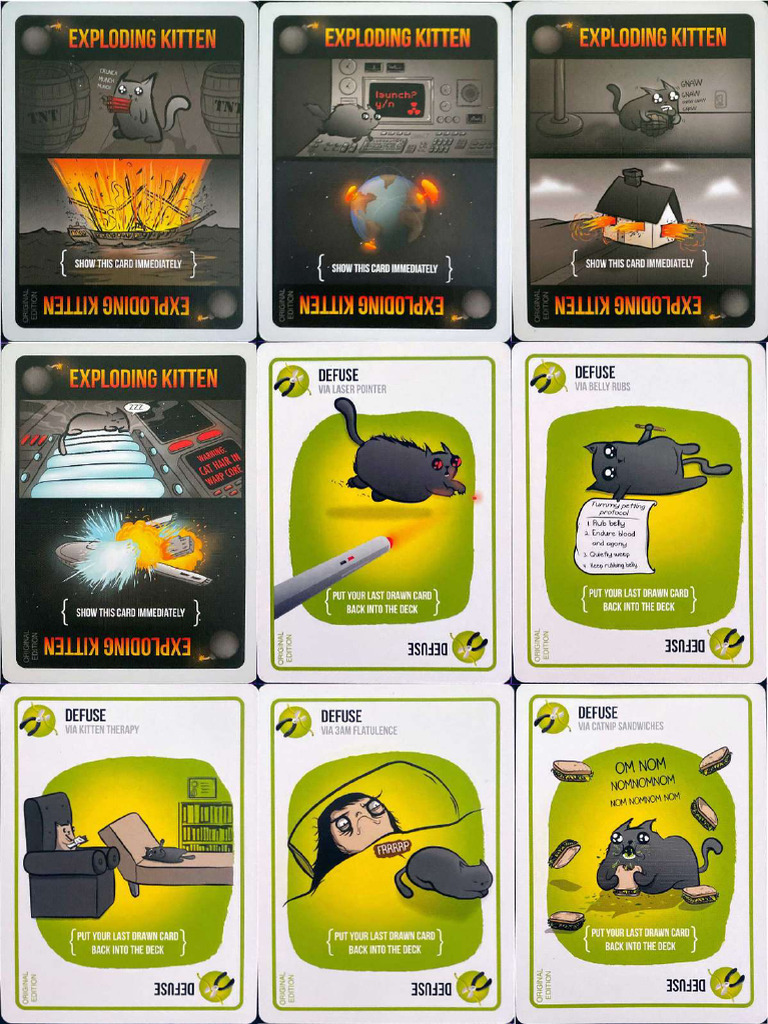 Exploding Kittens Printable Cards (ENGLISH) | PDF