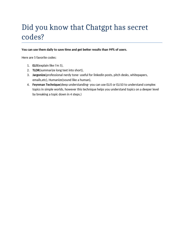 Did You Know That Chatgpt Has Secret Codes | PDF