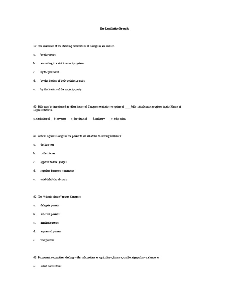 AP Gov Test | Download Free PDF | United States Congress | American ...