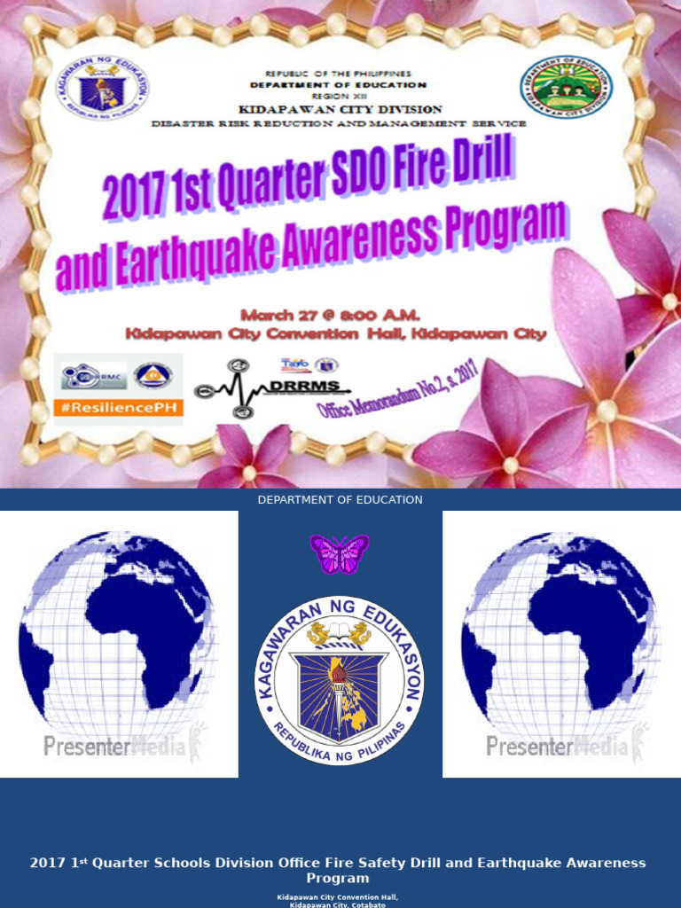 Sdo Fire and Earthquake Drill Orientation | PDF | Philippines | Government