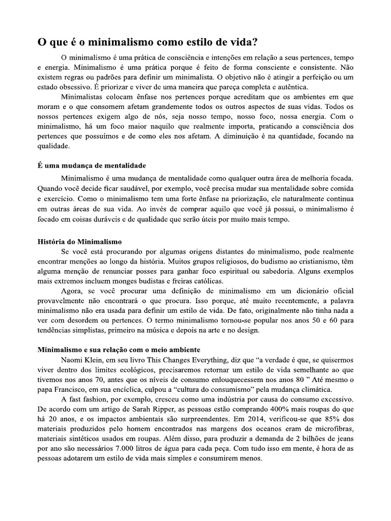 Minimalism o | PDF