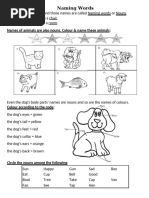 Underlining Adjectives Worksheet | PDF
