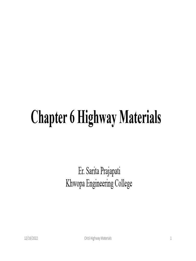 Highway Materials for Road Construction | PDF | Construction Aggregate ...