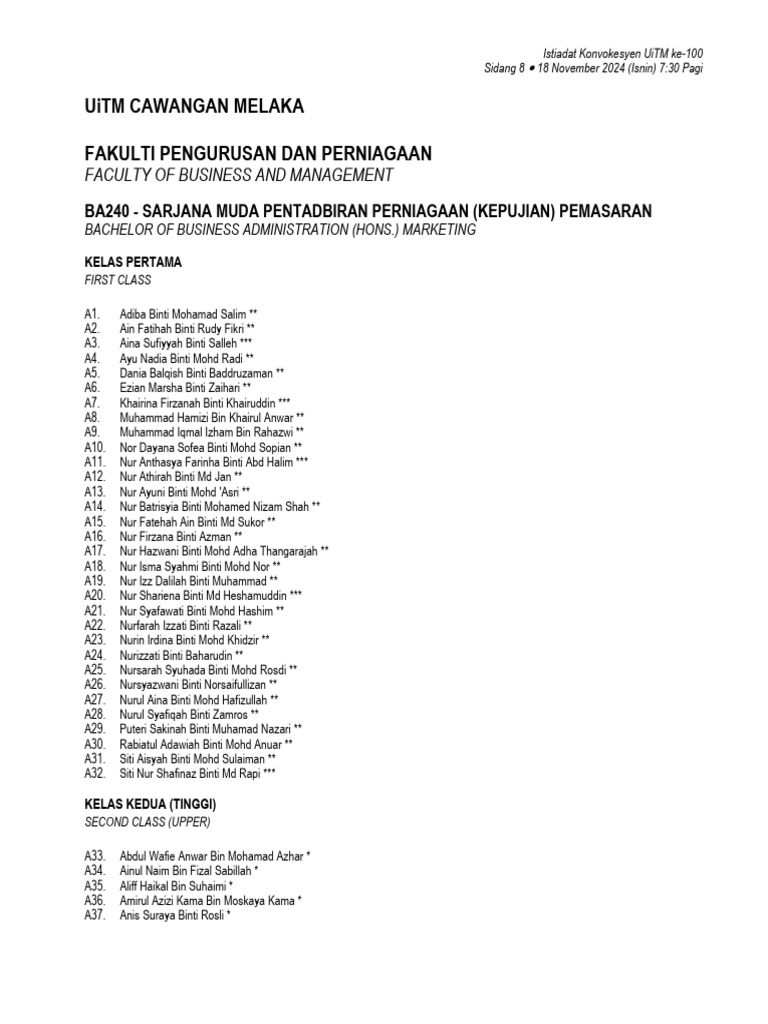 UiTM 100th Convocation Ceremony | PDF | Airbus