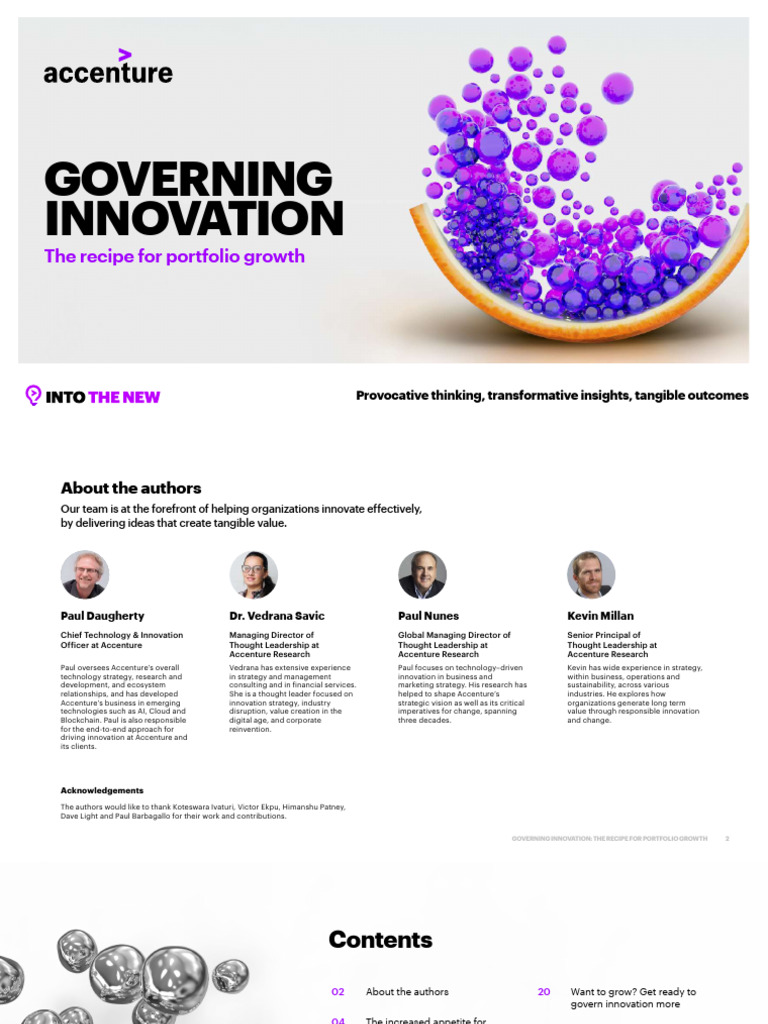 Innovation Governance for Portfolio Growth | PDF | Innovation | Business