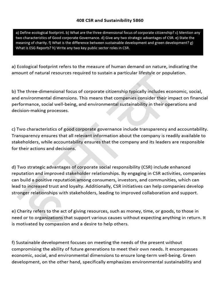 CSR, Sustainability, and Globalization Insights | PDF | Corporate ...