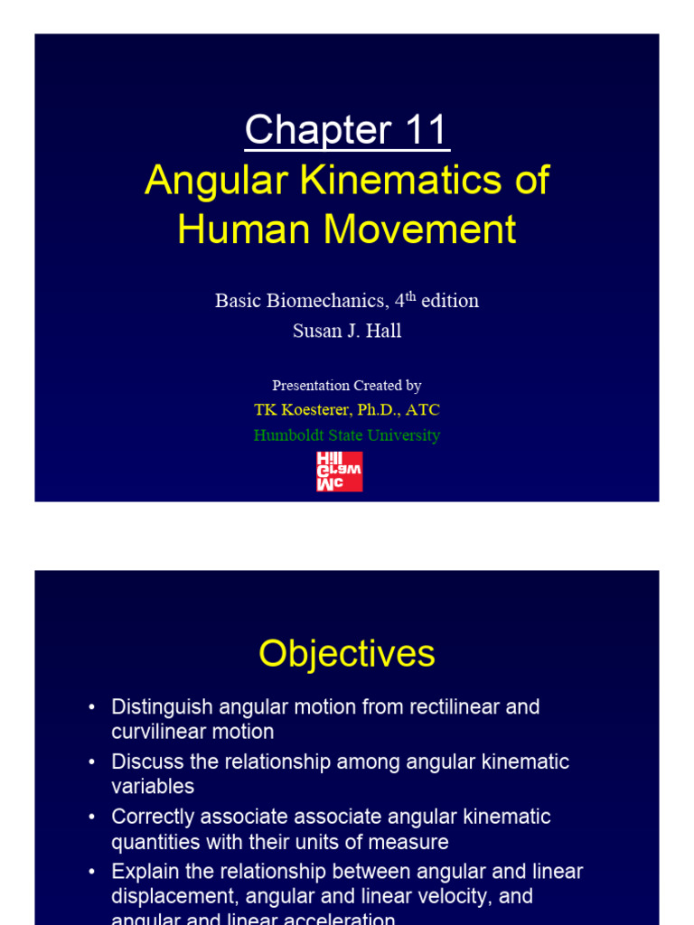 Chapter 11 Angular Kinematics of Human Movement | PDF | Kinematics | Velocity