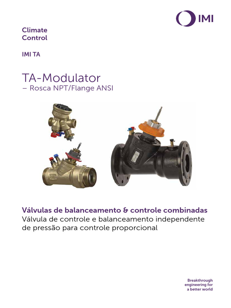 Válvula TA-Modulator: Controle Eficiente | PDF | Válvula | Engenharia ...