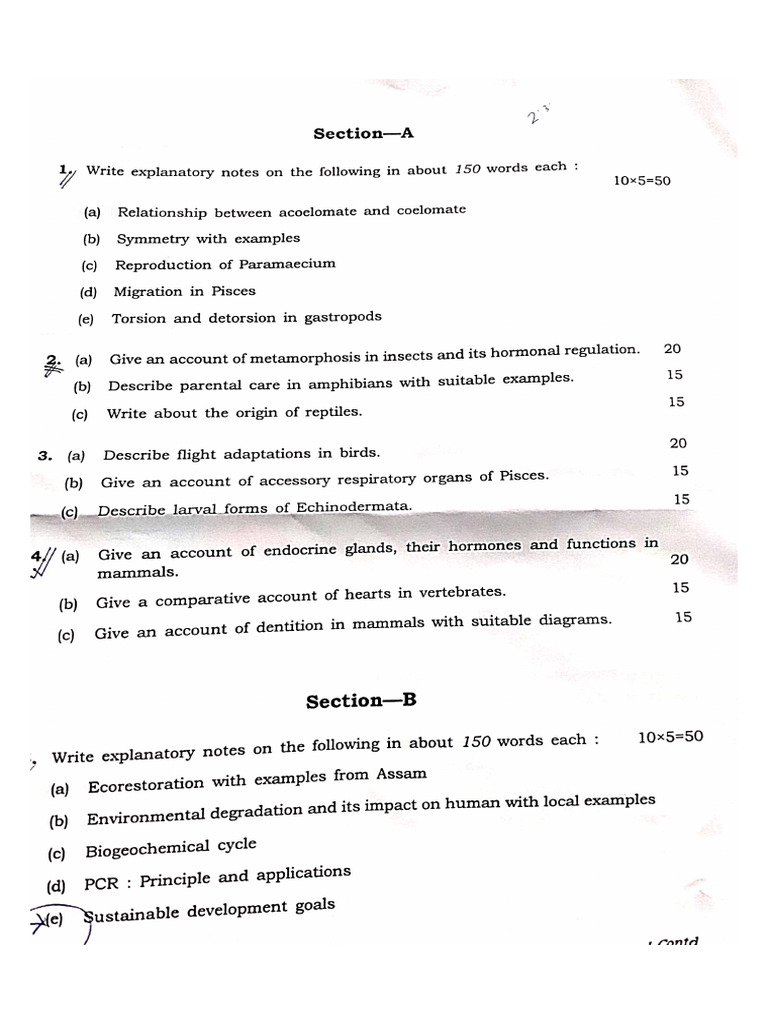 Zoology A PSC 2022 | PDF
