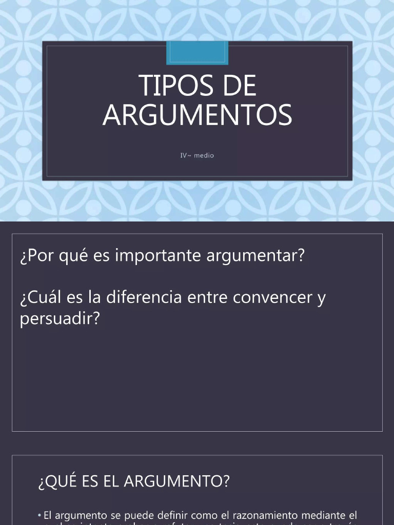Tipos de Argumento | PDF