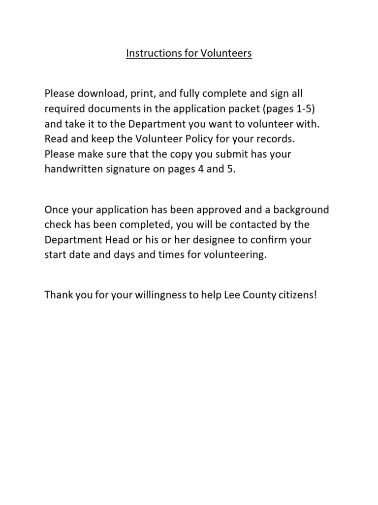 Volunteer Application Packet 2025 Rev 4 2025 | PDF | Legal Liability ...