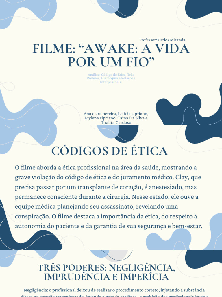 Filme Awake A Vida Por Um Fio PDF | PDF