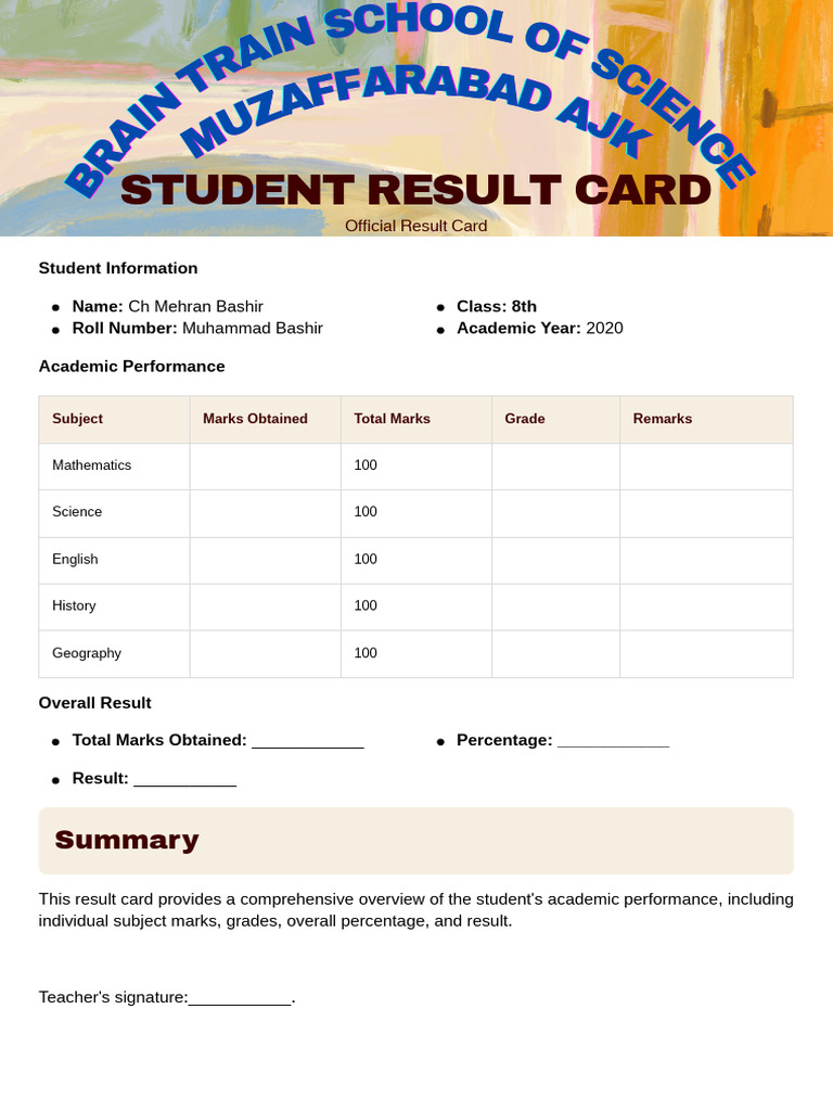 Student Academic Record - 20250805 - 134404 - 0000 | PDF