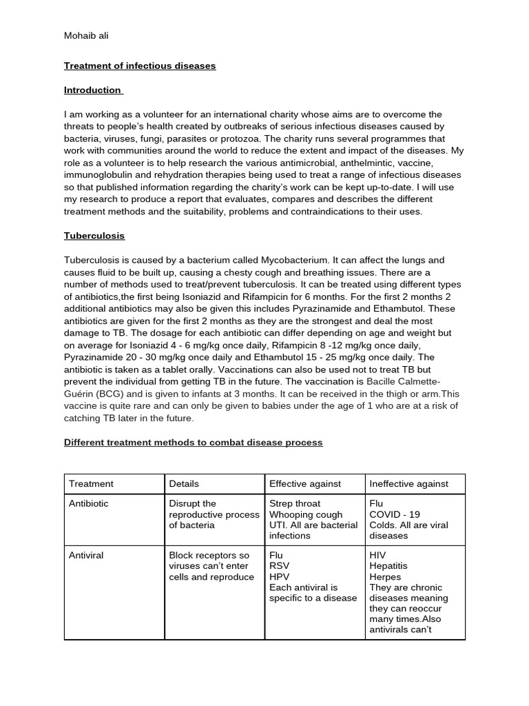 Infectious Disease Treatment Methods | PDF | Antimicrobial Resistance ...