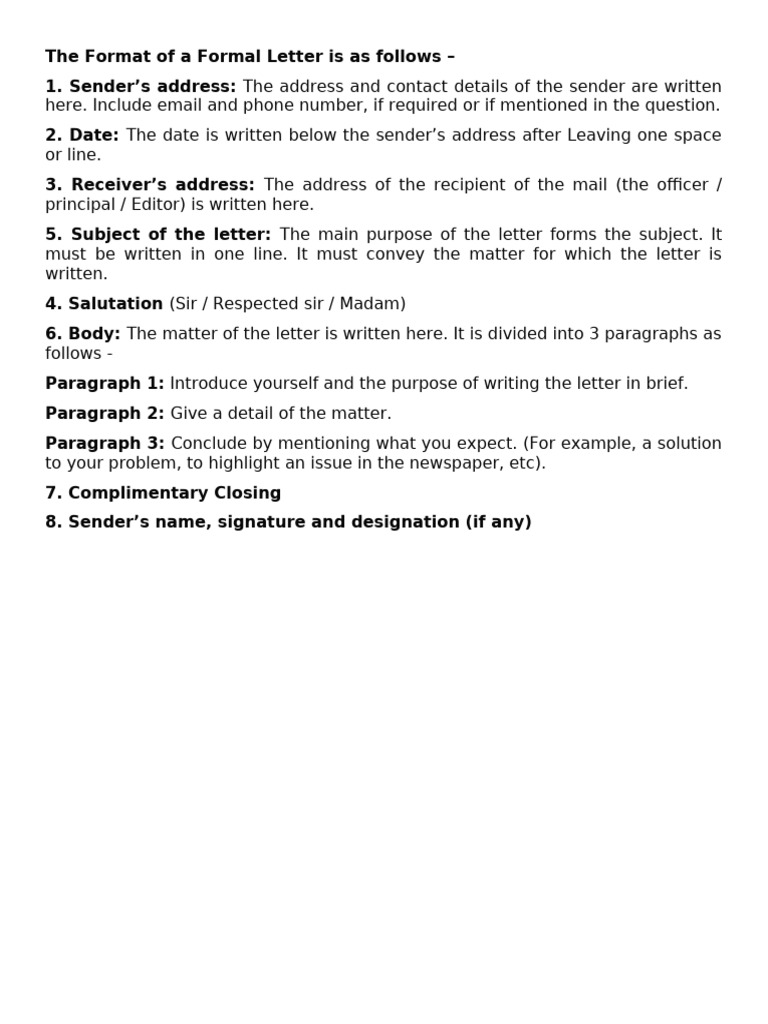 Formal Letter Writing Resource | PDF